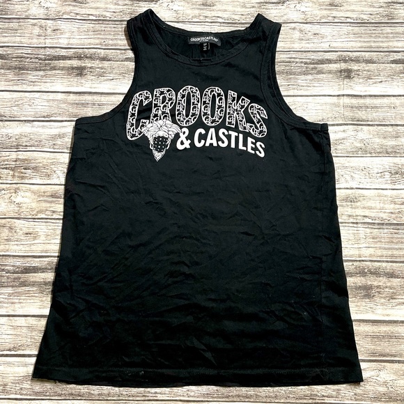 Crooks & Castles | Shirts | Mens Small Crooks Castles Black Tank Top ...